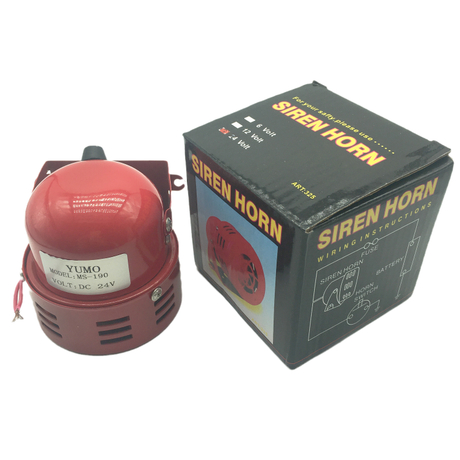 YUMO Mini Motor Alarm MS-190 High Decibel DC24V Horn Siren, China Mini ...
