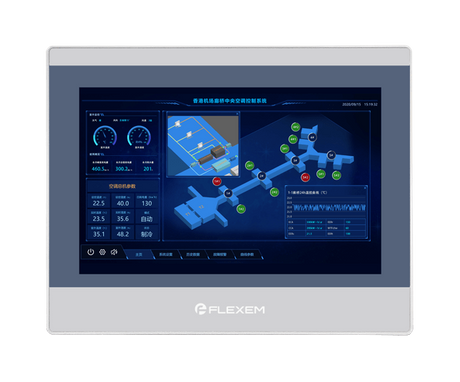 Flexem FE7100W 10.1” 16:9 TFT LCD Resistive Touchscreen Human Machine ...