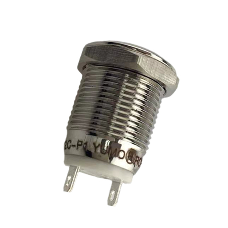 YUMO IP67 12mm Flat Copper Plating Momentary Metal Push Button Switch ...